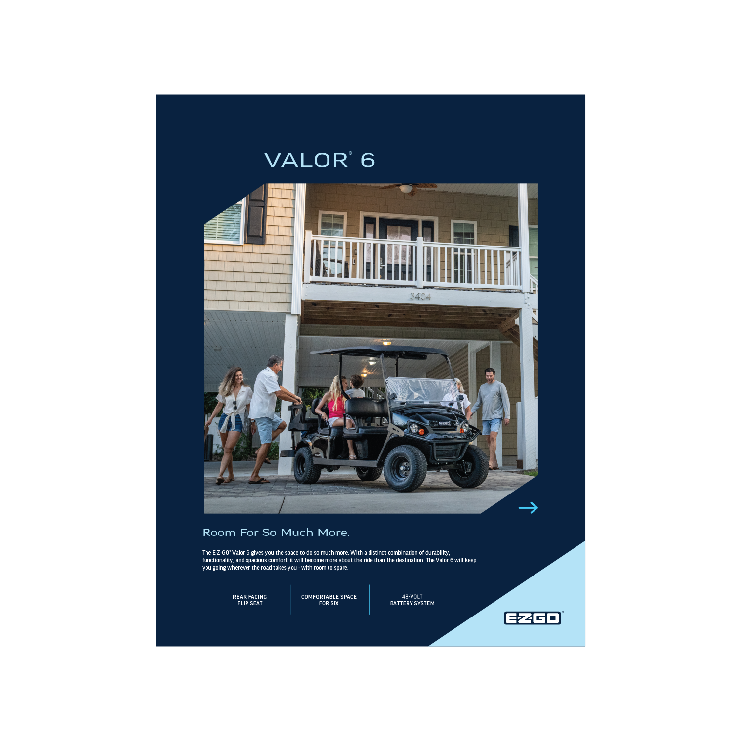 E-Z-GO MY25 Valor 6 Sell Sheet – TSV BrandStore